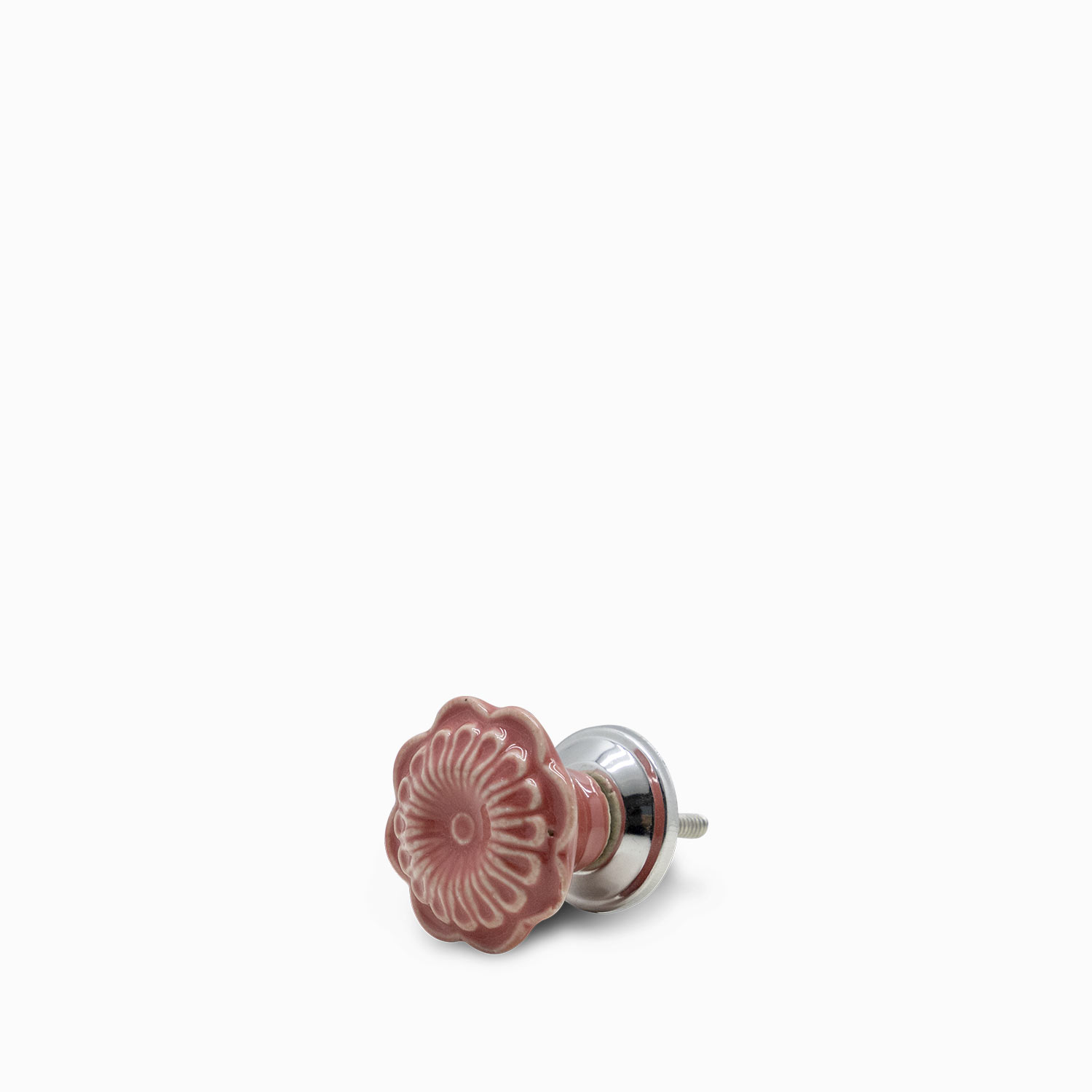 Pomo metal flor rosada - Ambiente Gourmet | Ambiente Living