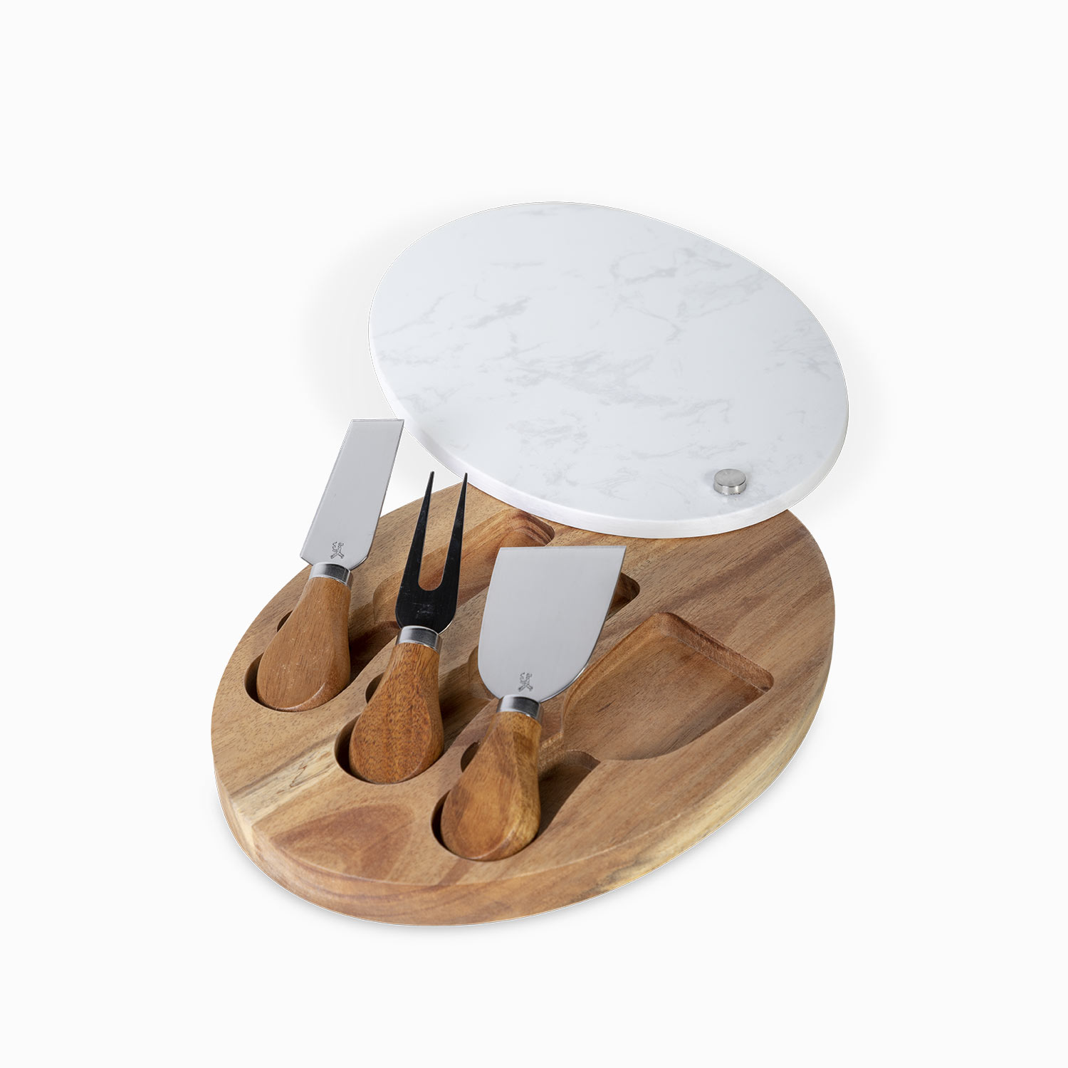 Set para quesos marmol redondo x3 - Ambiente Gourmet | Ambiente Living