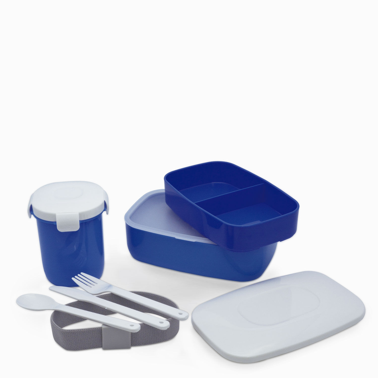 Lonchera termica con recipientes azul - Ambiente Gourmet | Ambiente Living