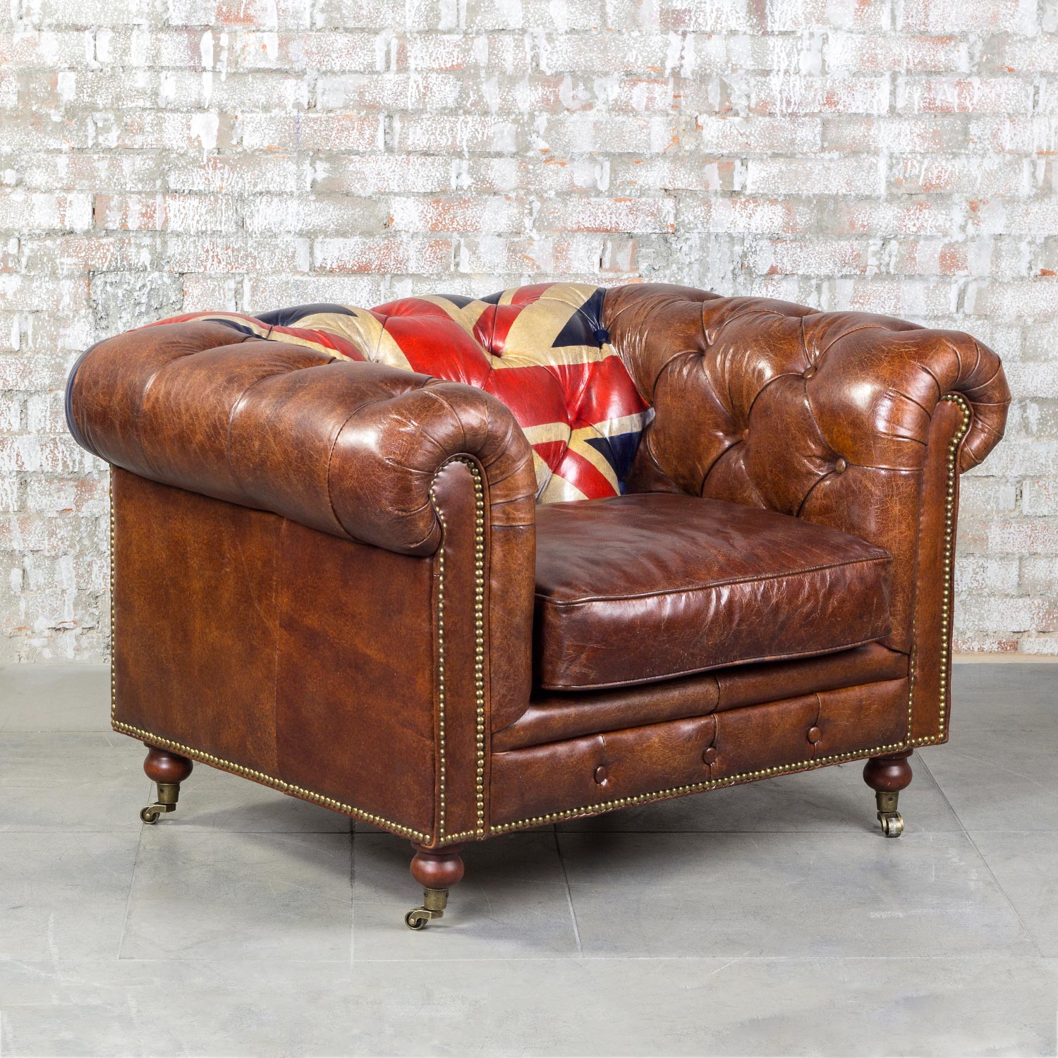 Sillón cuero capitoneado bandera - Ambiente Gourmet | Ambiente Living