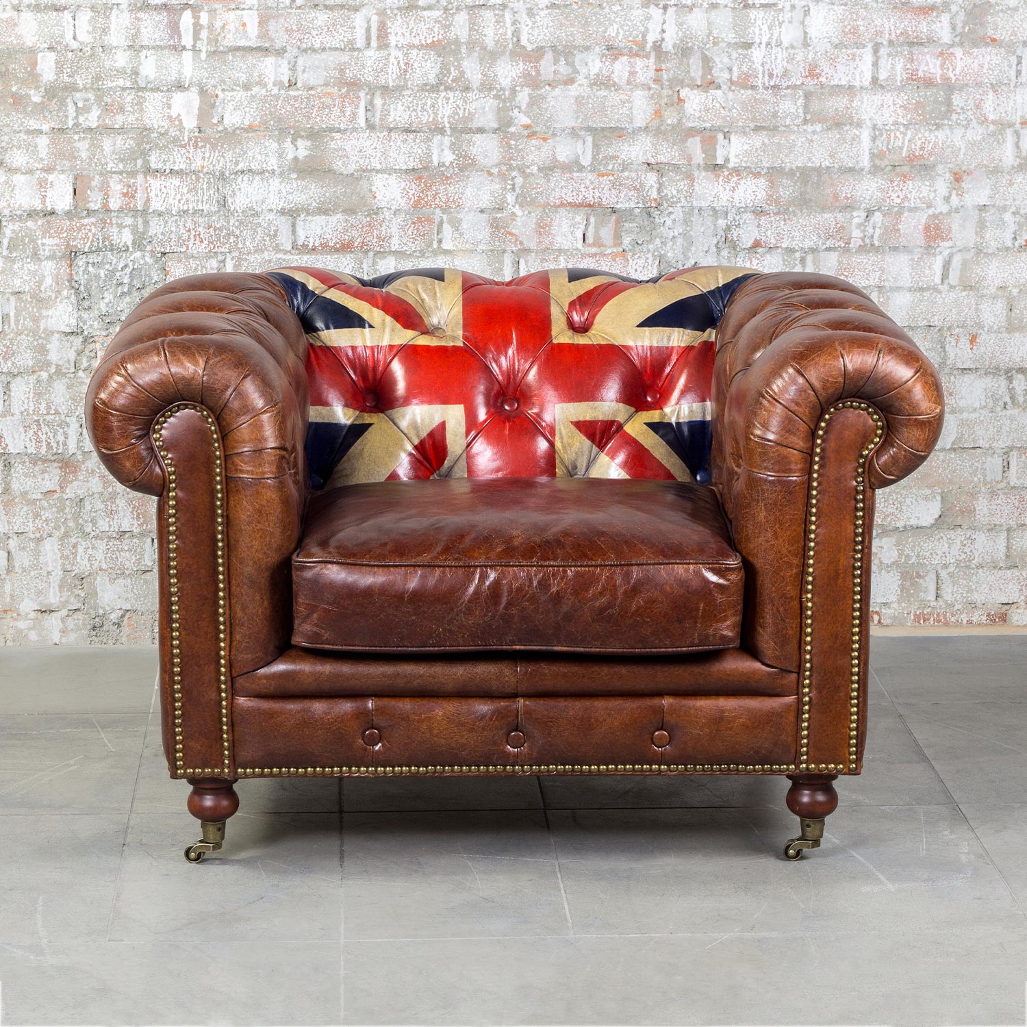 Sillón cuero capitoneado bandera - Ambiente Gourmet | Ambiente Living