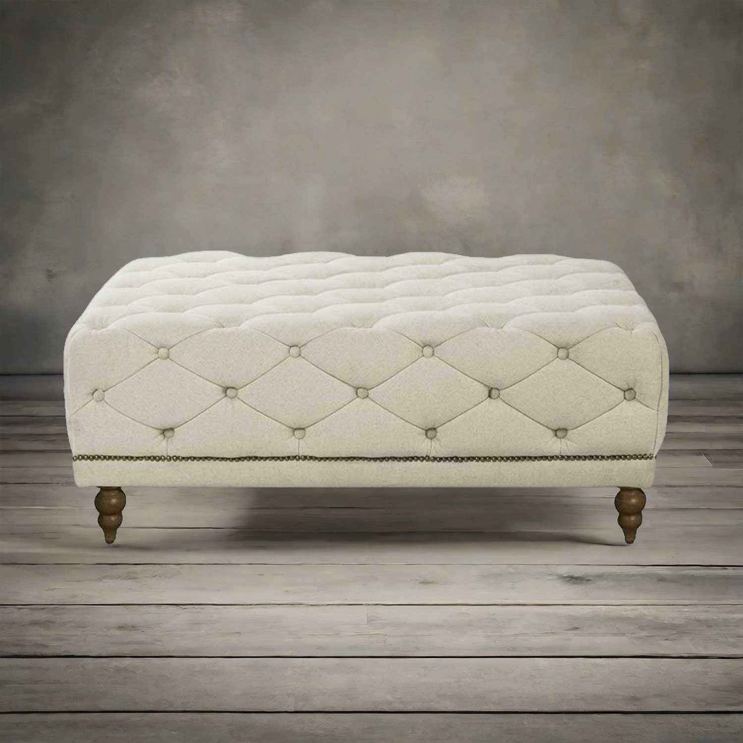 Puff Capitoneado lino – Ambiente Gourmet | Ambiente Living